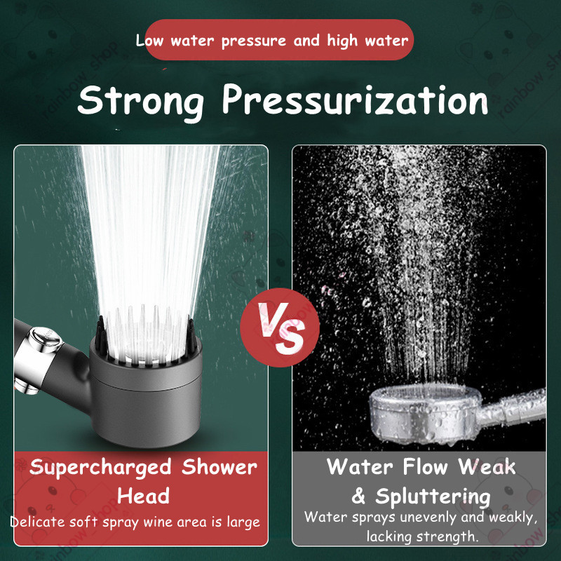 【Local Seller】【Ready Stock】High-Pressure Shower Head, Powerful Boost ...