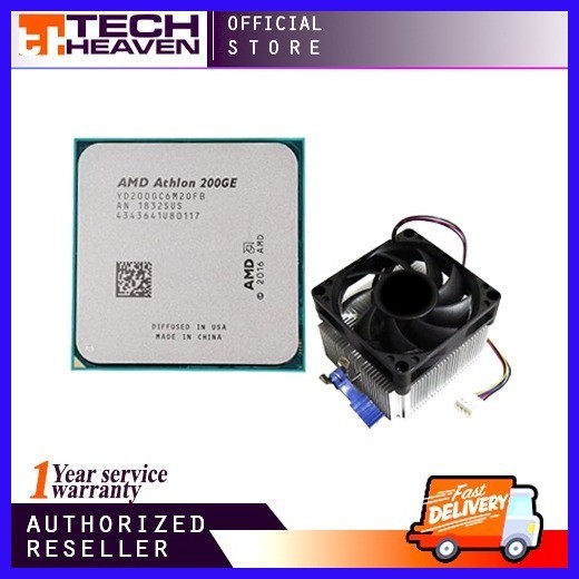 PROCESSOR AMD ATHLON 200GE 3.2GHZ/2C/4T/4MB/RDN-VEGA3/ AM4 (NO BOX) (W ...