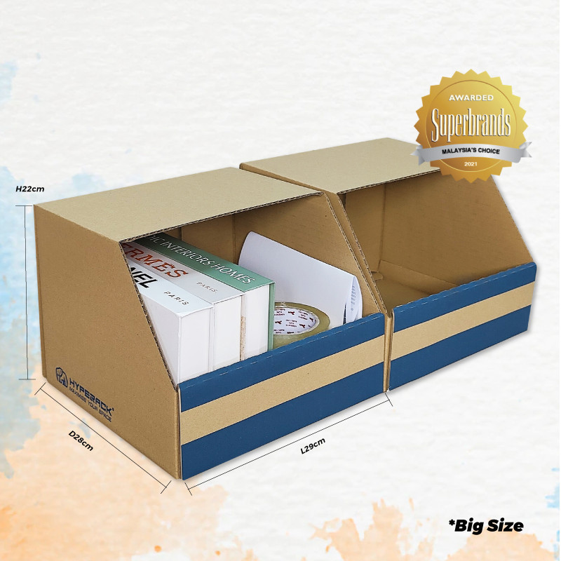 HYPERMORE Racking Box Large Foldable Storage Box Carton Storage Basket ...