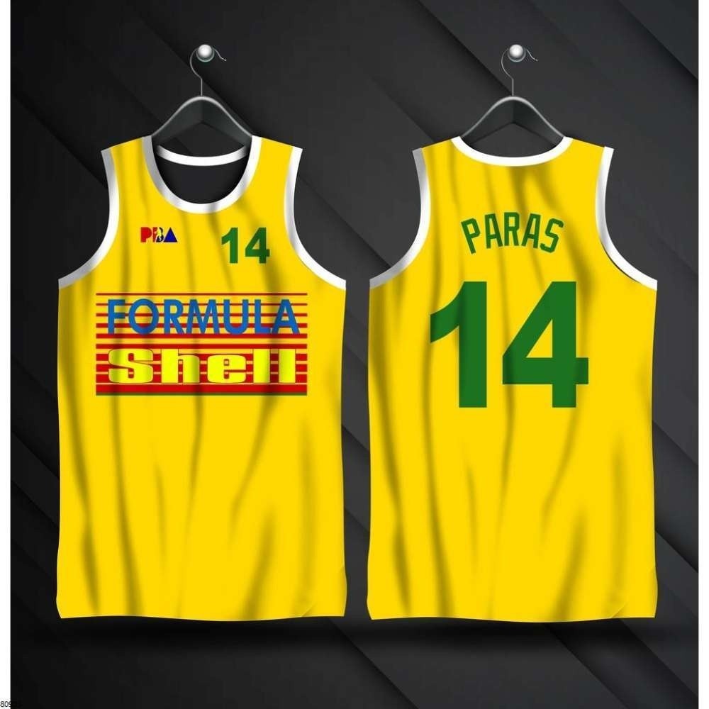 PBA RETRO JERSEY | FORMULA SHELL Jersey basketball star PARAS #14 ...