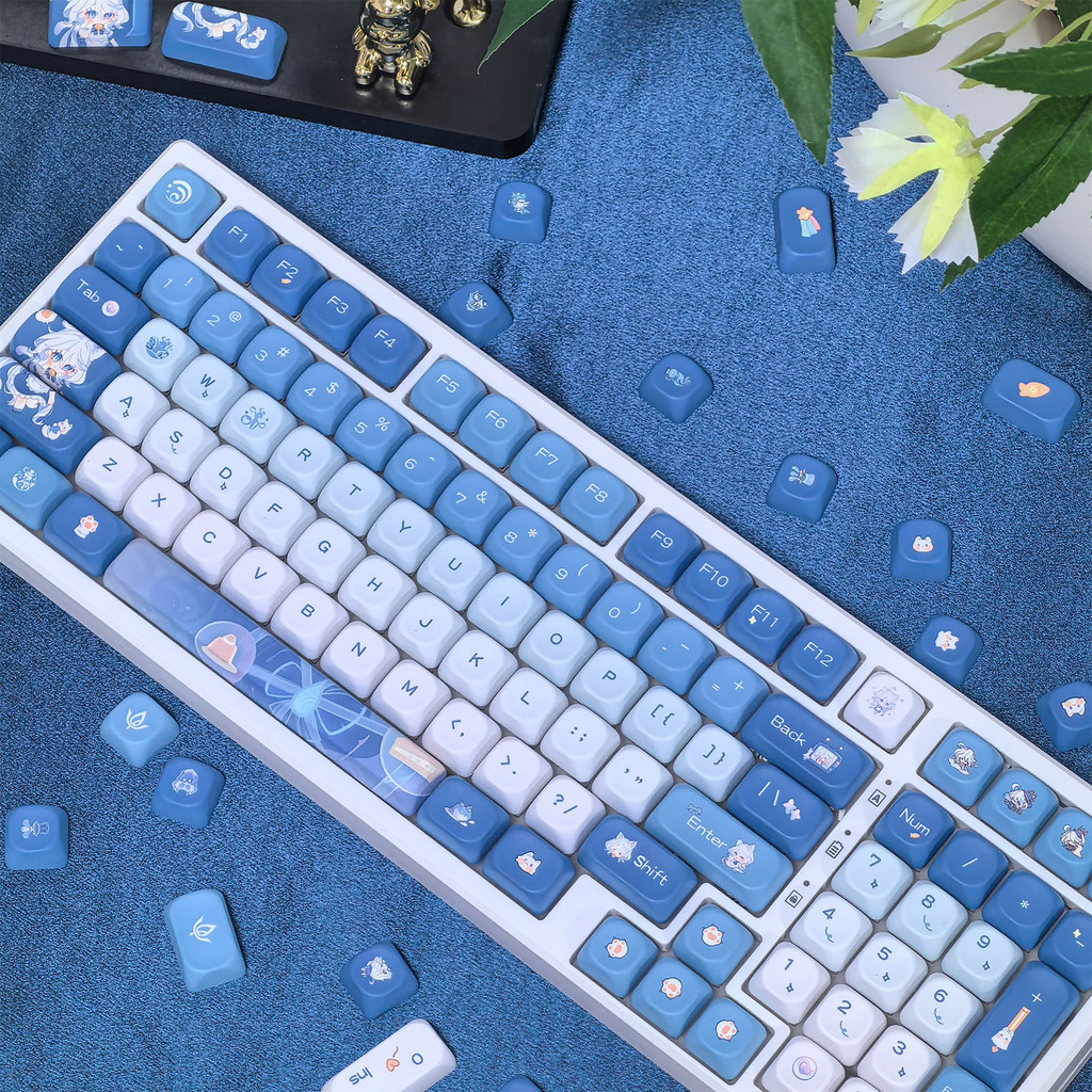 Genshin Impact Original Furina Meow Keycap MOA Profile Five-side ...