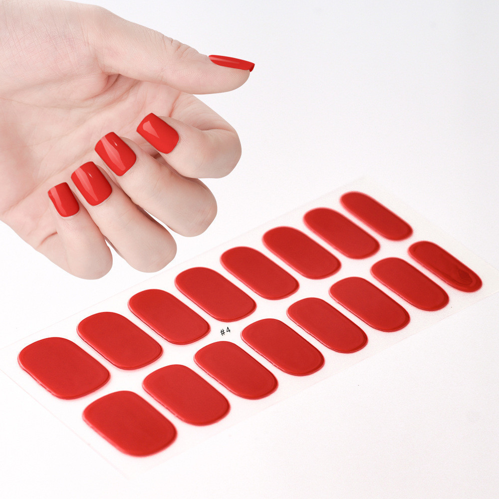 Gel UV Nail Stickers, Semi-cured Phototherapy Nail Stickers, Waterproof ...