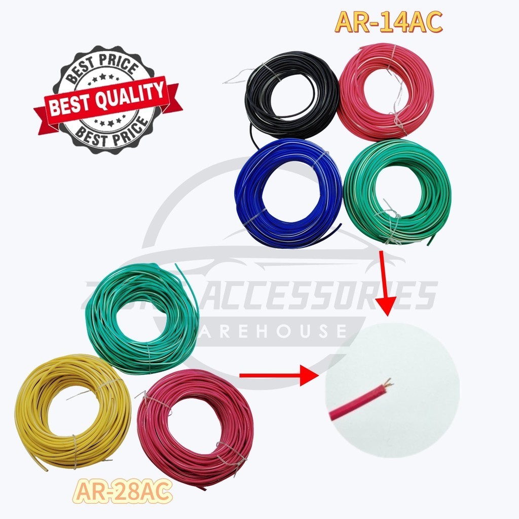 💥 1 METER 💥 Fajar Auto Cable 14/0.26mm, 28/0.26mm Pure Copper ...