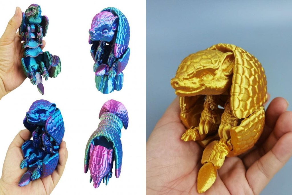 Mini Pangolin Figure Flexible Pangolin Toy Adorable 3d Printed Pangolin ...