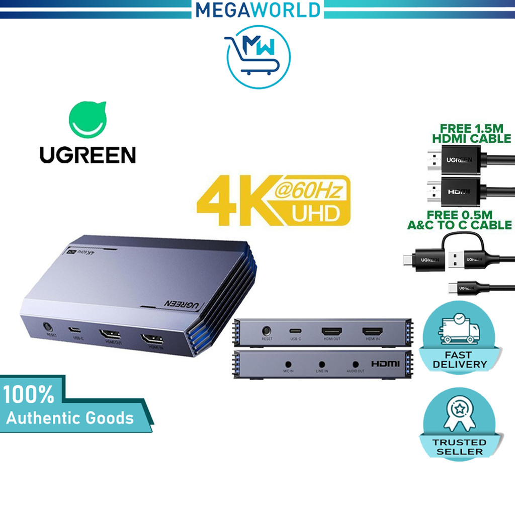 UGREEN HDMI Video Capture Card Ultra HD 4K60Hz 1080P240Hz Ultra-Low ...
