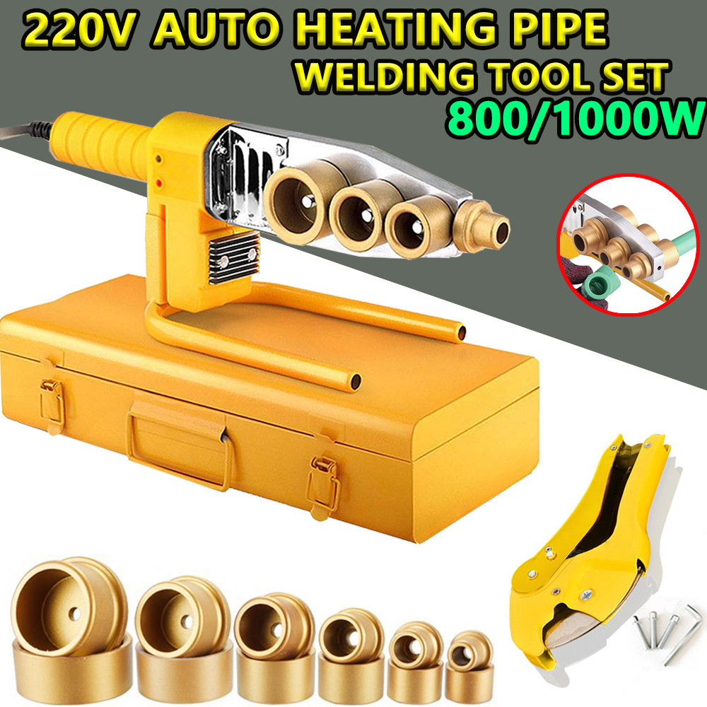 【Free PPR CUTTER+Iron Case】1000W Plastic Pipes fusion Machine Heavy ...