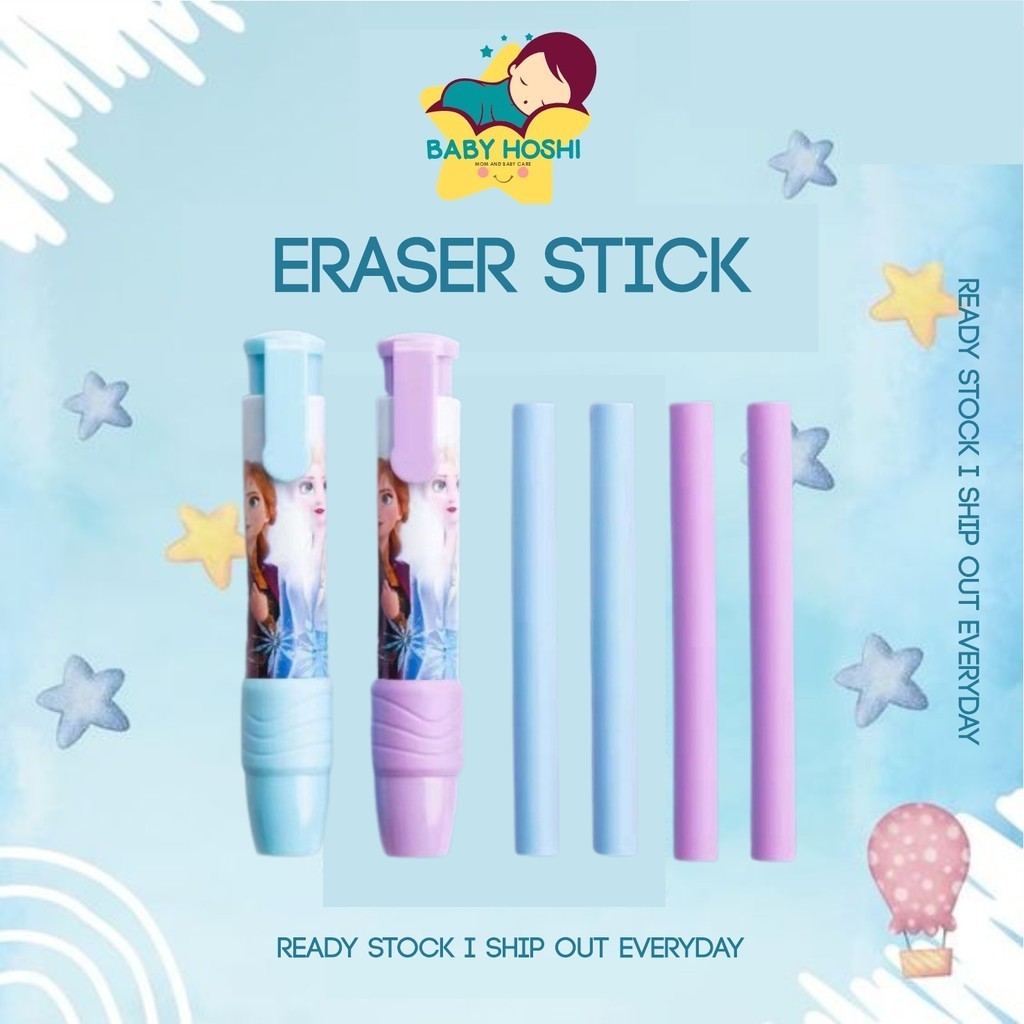 BH 4 Pcs Press Eraser Pencil Mechanical Retractable Pen Refillable Cute ...