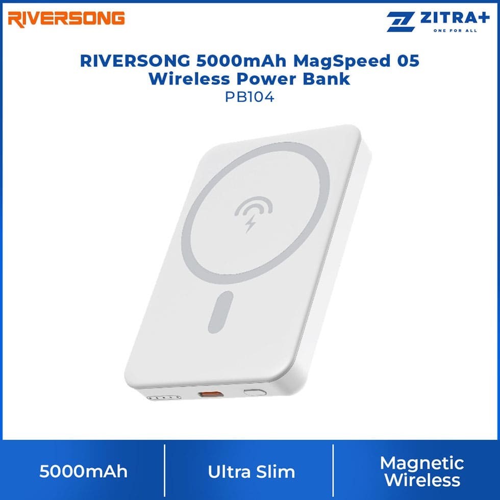 RIVERSONG 5000mAh MagSpeed 05 Wireless Power Bank PB104 | Ultra ...