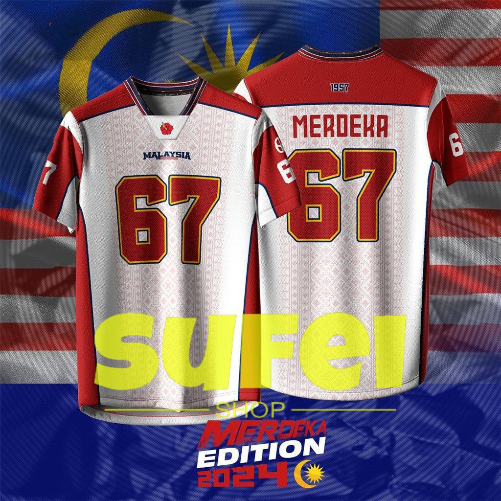 MERDEKA !! Baju Merdeka Corak New Stock Yang Ke 67 Tahun 2024 Jersey ...
