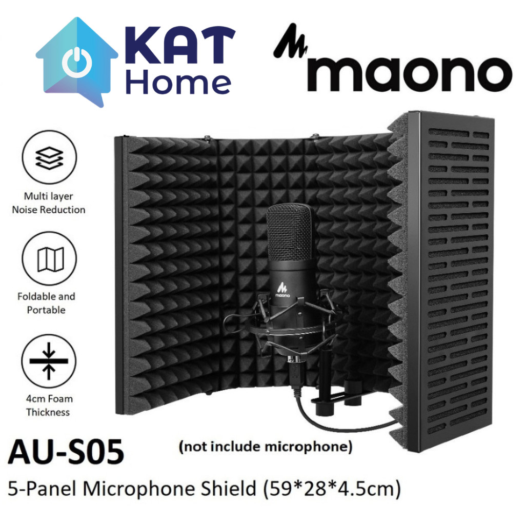 Maono Au S05 5 Panel Microphone Isolation Shield For Panel Sound