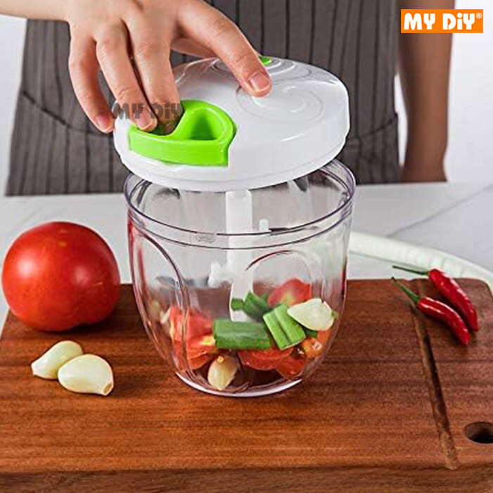 MYDIYHOMEDEPOT - KITCHEN TOOL MANUAL HAND PULL FOOD CHOPPER CUTTER MINI ...