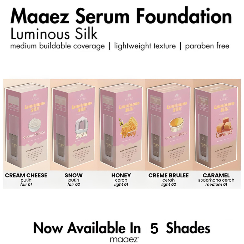 MAAEZ Serum Foundation 30gm Luminous Silk Honey Creme Brulee Cream ...
