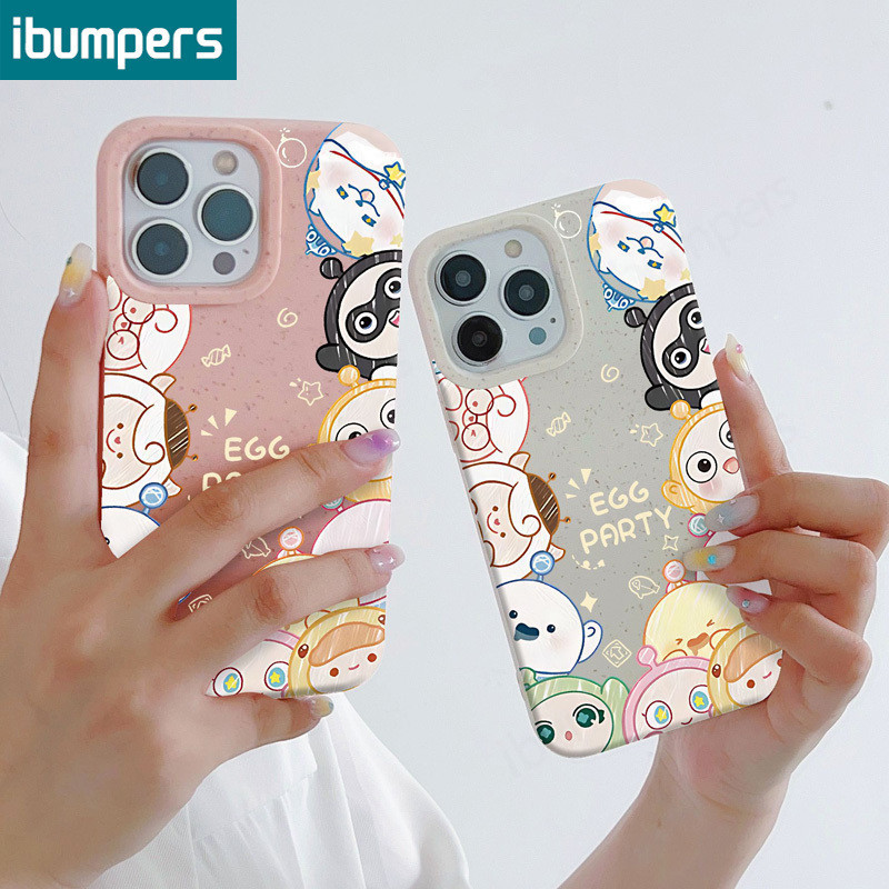 Aesthetic Cute Casing Cartoon Game Egg Party Pattern Case for Iphone 15 ...