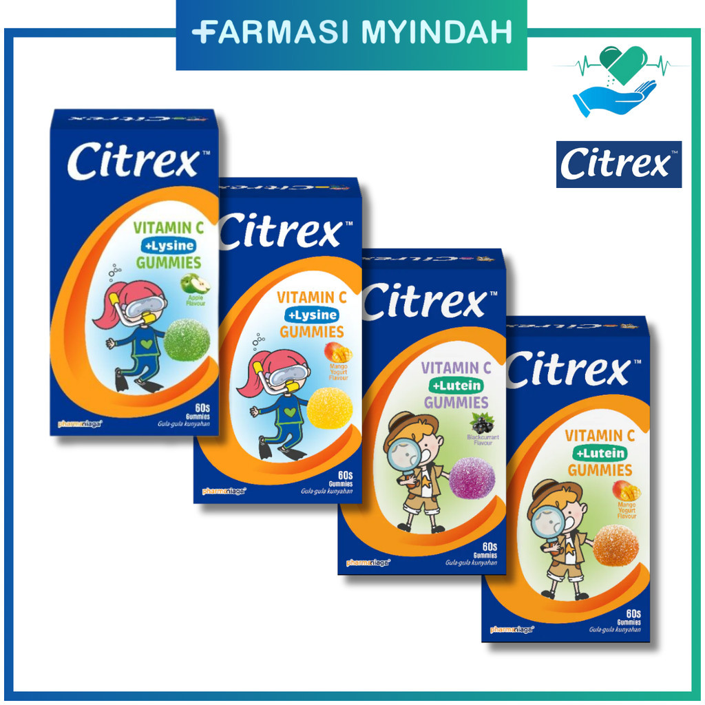 Citrex Vitamin C + Lysine / Lutein 60's (Mango Yogurt/ Apple ...