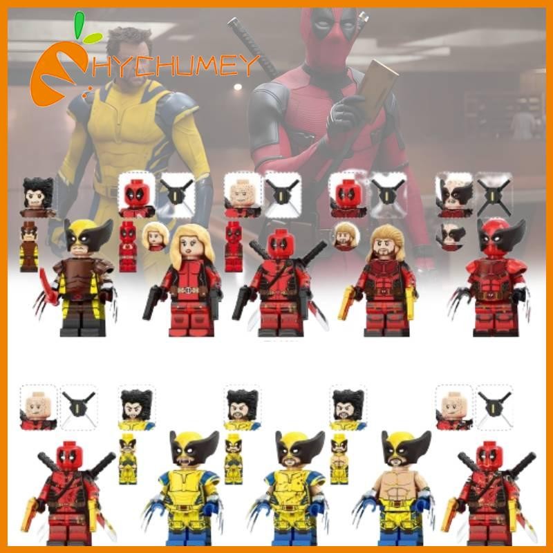 Heroes Wolverine Creative And Deadpool Miniature Building Block Figures ...