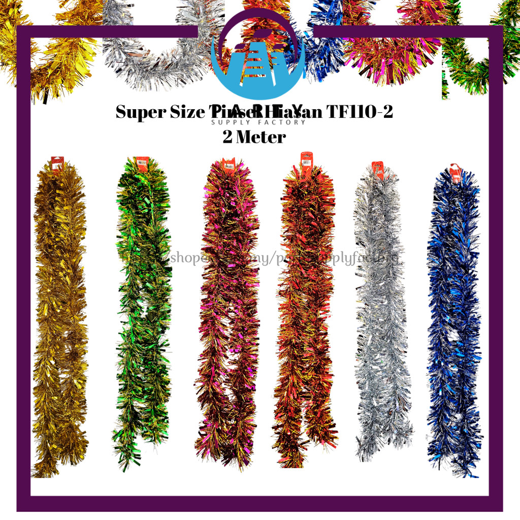 SUPER SIZE TINSEL HIASAN RAYA TF110-2 / RAYA DECORATION / HARI RAYA ...