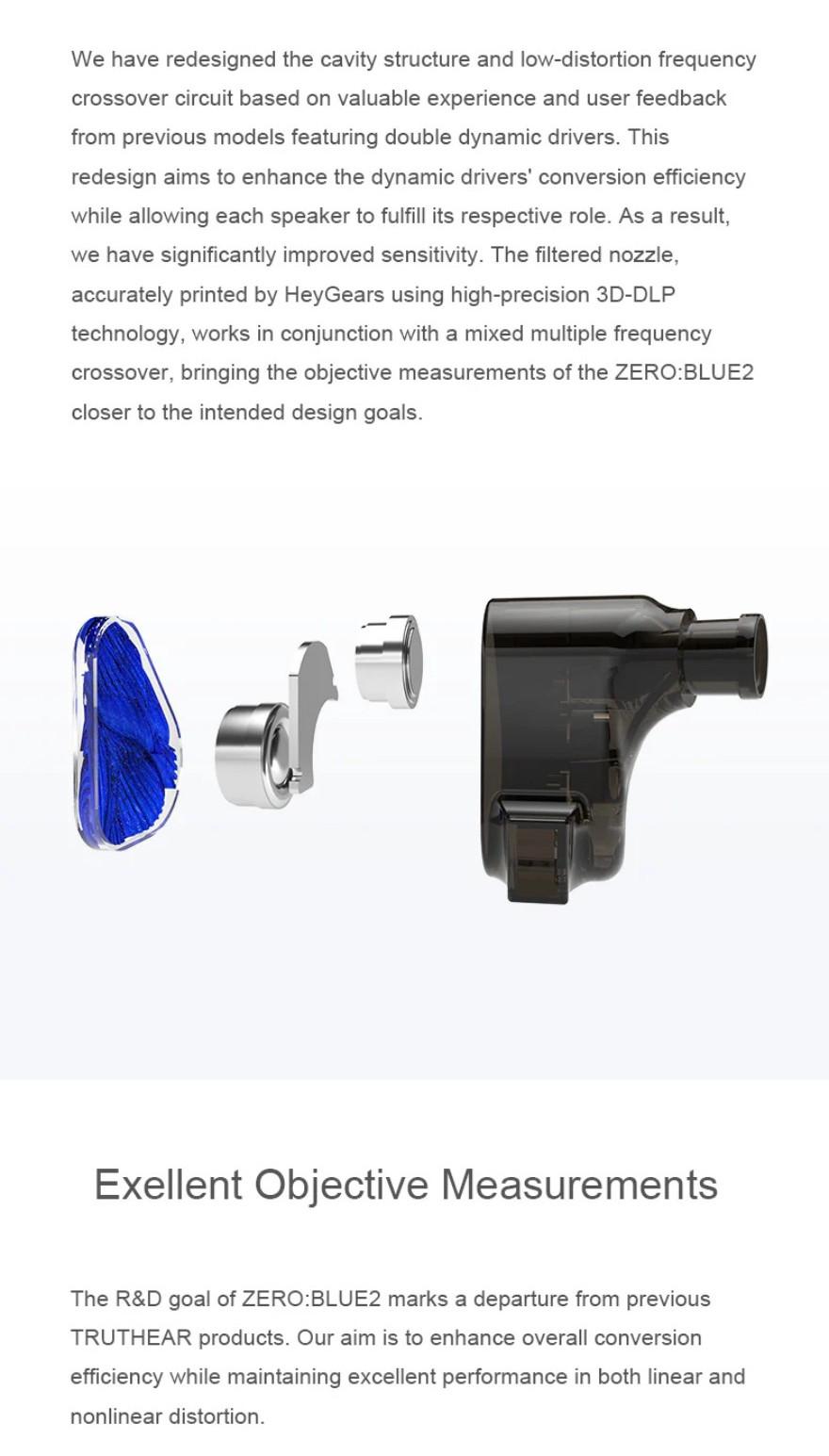 Truthear x Crinacle Zero:BLUE2, In-Ear Monitors: 10mm+7.8mm Dual ...
