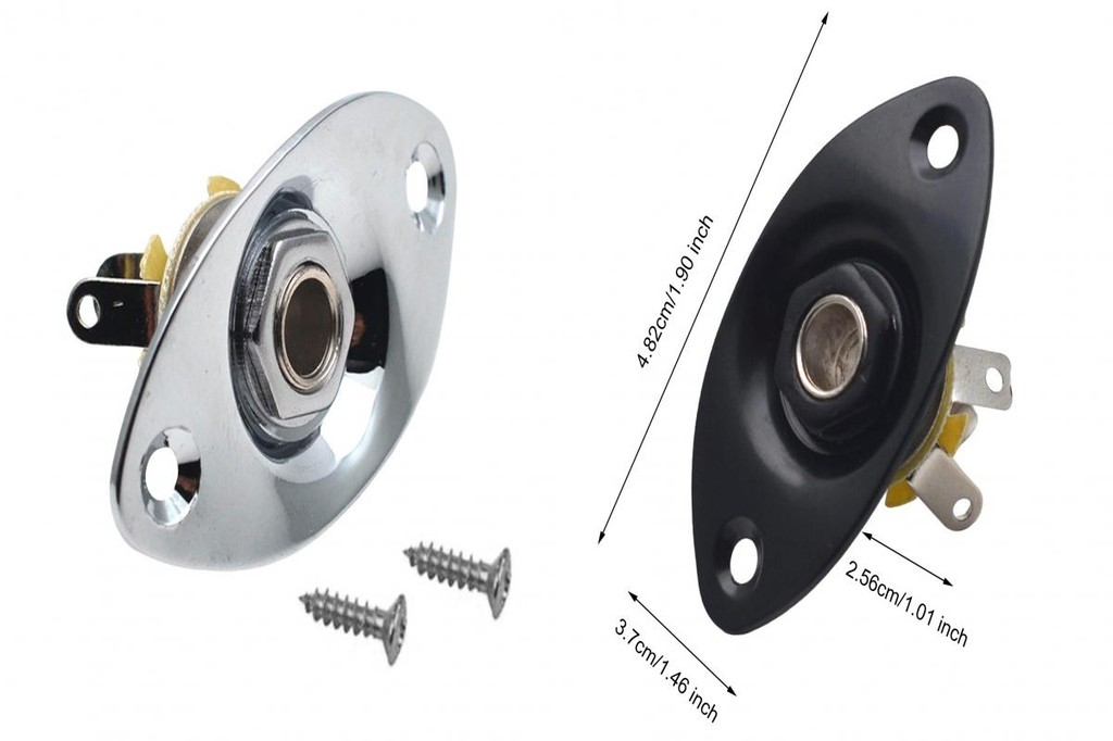 Gold Instrument Socket Electric Guitar Accessory Metal Oval Electric ...