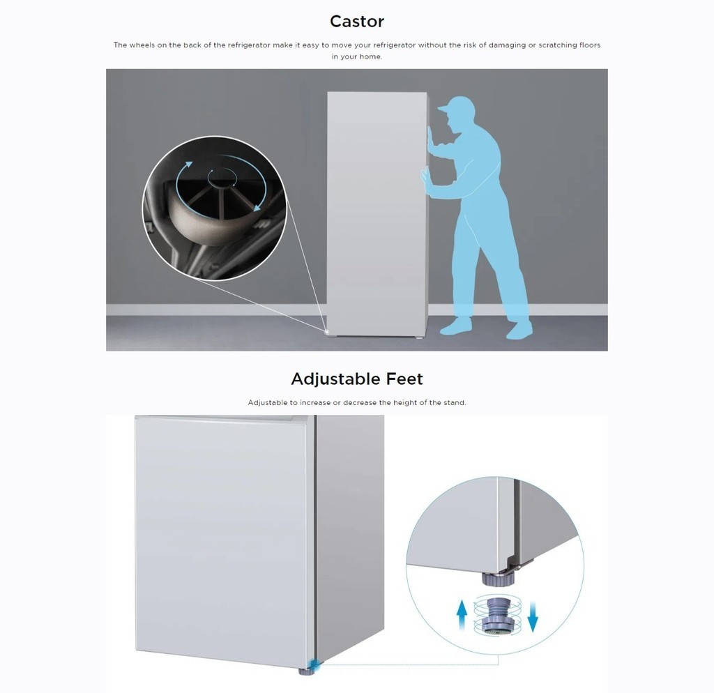 TCL 165L 2 Door Refrigerator TRTM-W1650S1 (Galaxy Grey) | Shopee Malaysia