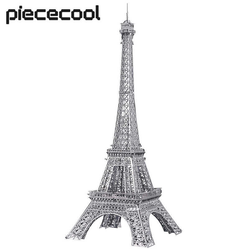 Piececool 3D Metal Puzzles for Adult Eiffel Tower Jigsaw Building Kits Brain Teaser | Shopee ...