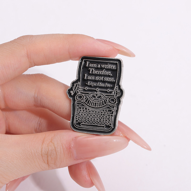 I Am A Writer Brooch Pins Vintage Typewriter Brooch Badges Gifts ...