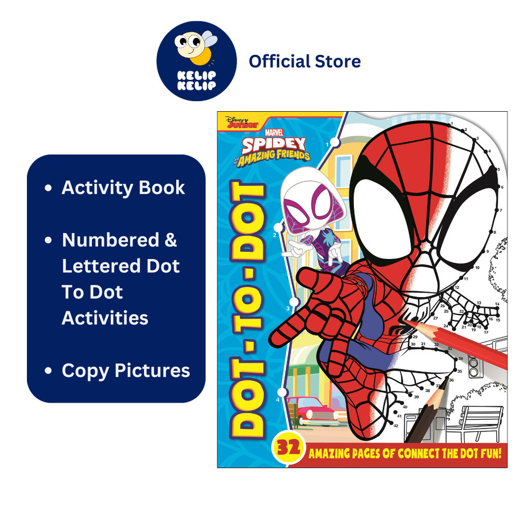 Marvel Spidey Amazing Friends Dot to Dot Fun Activity Book For Kids ...