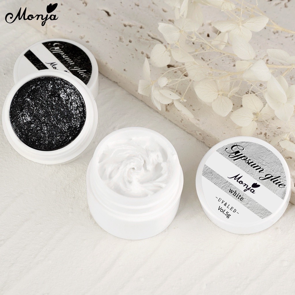 Monja 5g 3D Carving Plaster Gel Nail Art Engraved Drawing Gypsum Effect ...