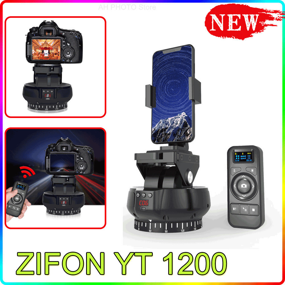 ZIFON YT-1200 Auto Motorized Rotating Panoramic Head Remote Control Pan ...