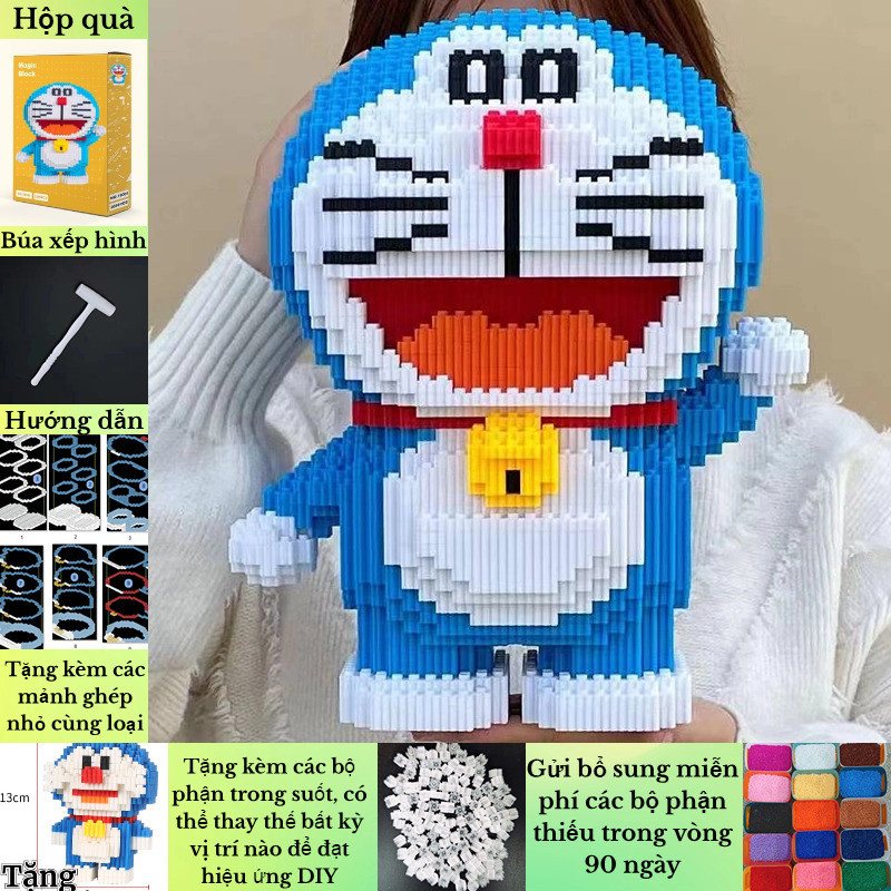 Doraemon Activity Educational Toys Big Panda Large DIY Dinosaur Lego ...
