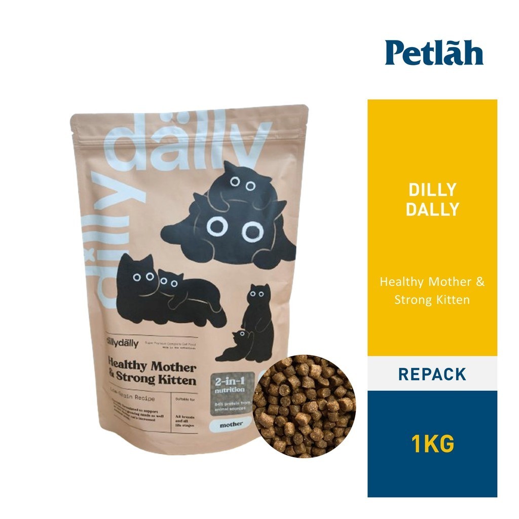 Dillydally Mother & Baby Cat Food 1KG (Original Pack) | Shopee Malaysia