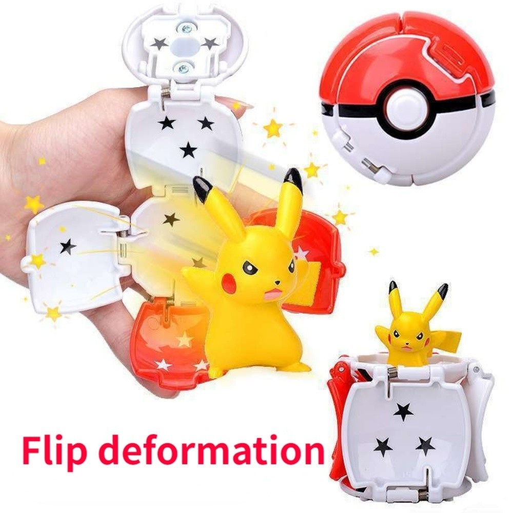 Automatic Pokeball With Pikachu Pokemon Anime Action Figures Creative ...