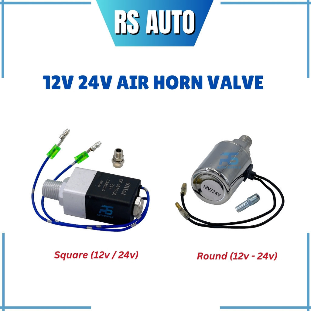 RS AUTO 12V 24V Truck Lorry Trailer Air Horn Electric Solenoid Valve ...