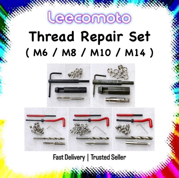 Thread Repair Tool Insert Kit Set ( M6 / M8 / M10 - EX5 Mirror / M10 ...