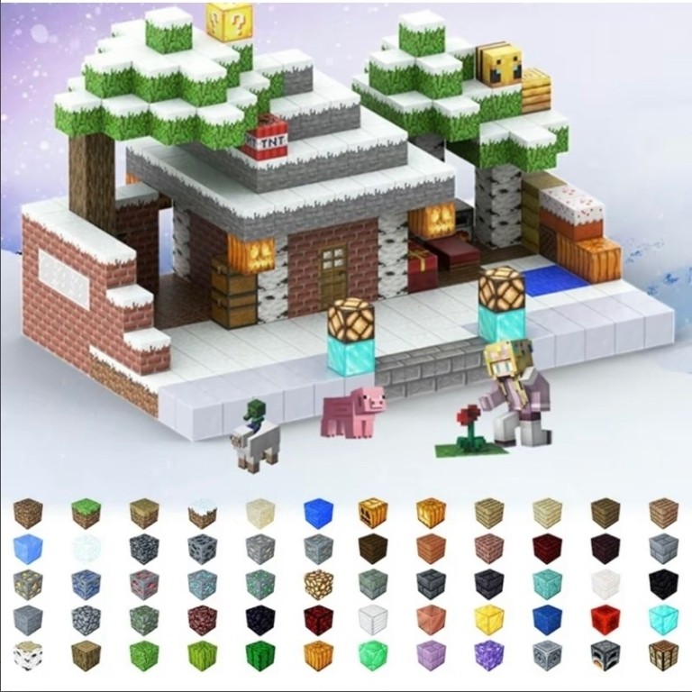 Random 200PCS Minecraft Magnetic Cube Block Building Toys For Children ...