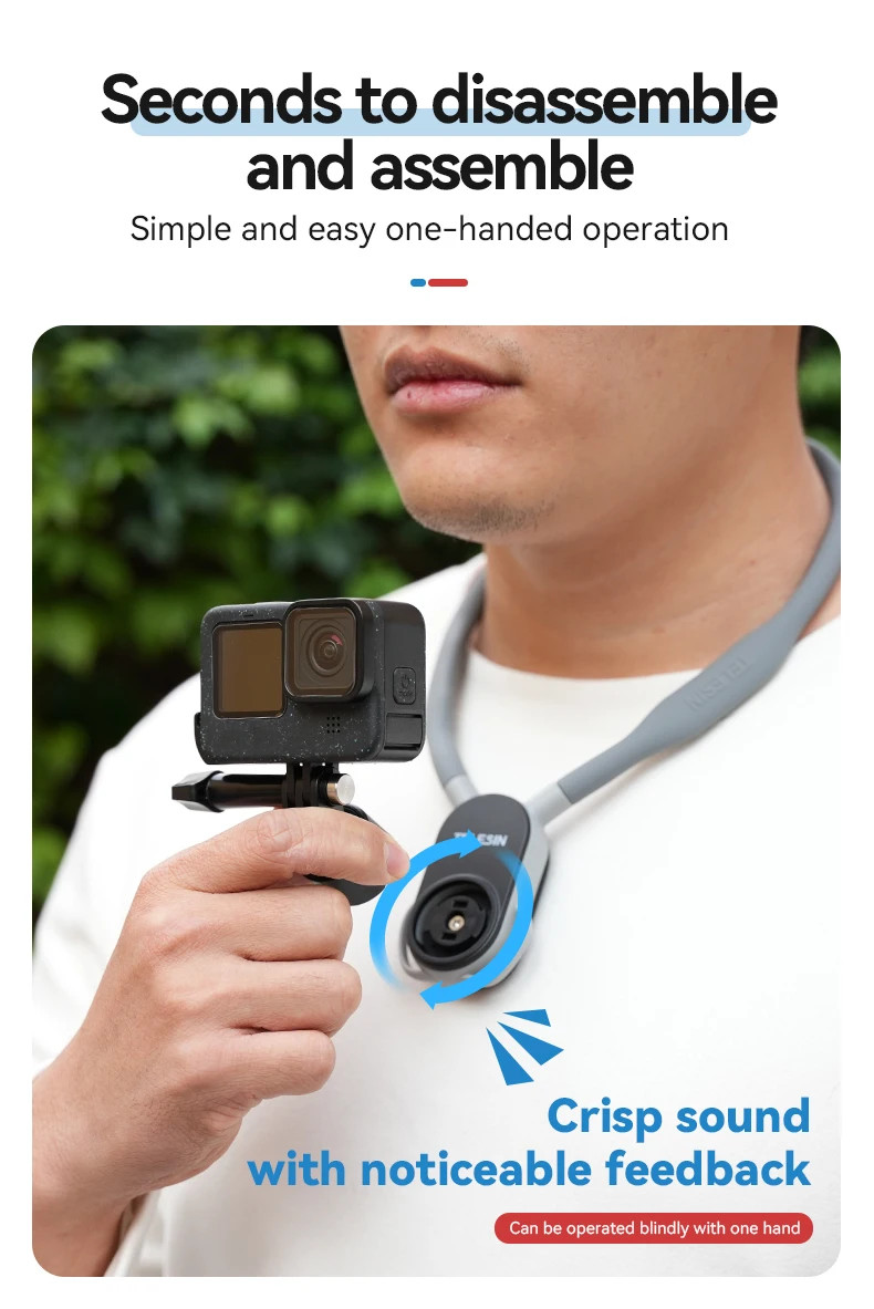 TELESIN Quick-Release Silicon Neck Mount Magsafe Neck Phone Holder for ...