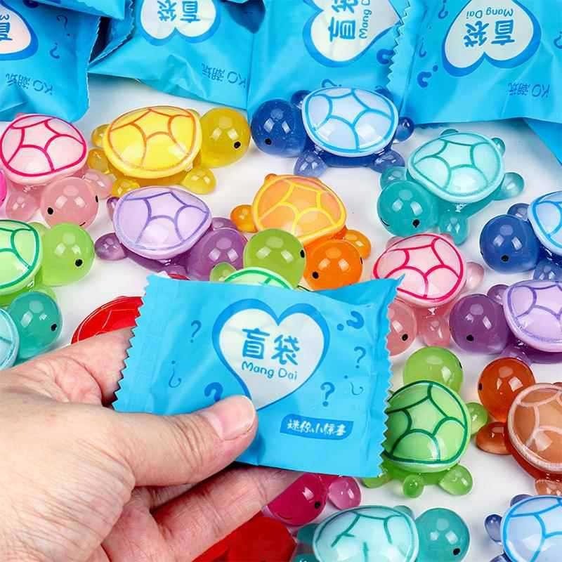 DIY Resin Turtle Toy Kids Cute Luminous Small Blind Bag Mini Turtle ...