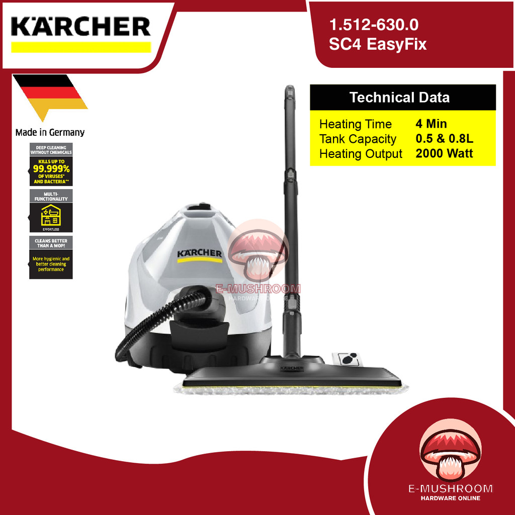 Karcher SC4 Steam Cleaner Easyfix 2000W 3.5Bar SC 4 Steam Cleaner ...