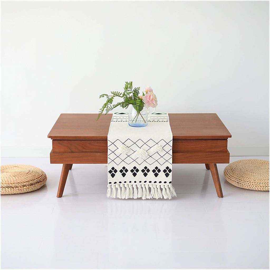 Meija Cross Table Runner 35 x 220cm Minimalist Cotton Modern Center ...