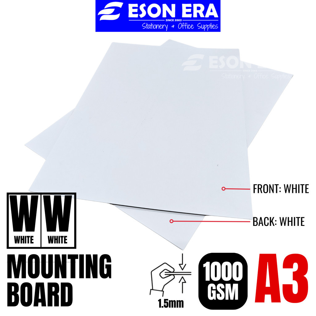 [A3] Mounting Board A3 1000gsm Black 10pcs Card Board Chip Board Kad ...