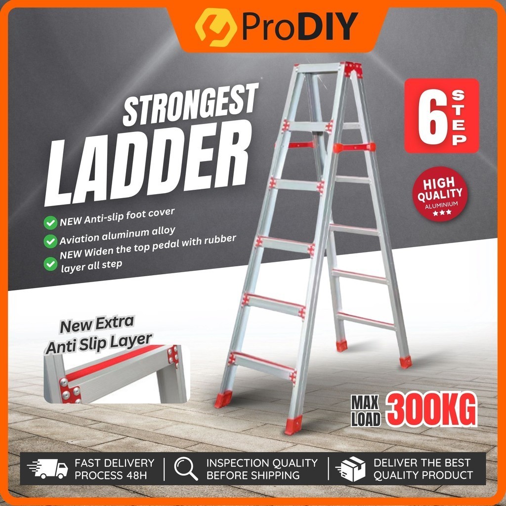 6 Step ladderman Commercial ladder Foldable Aluminium Ladder Foldable ...