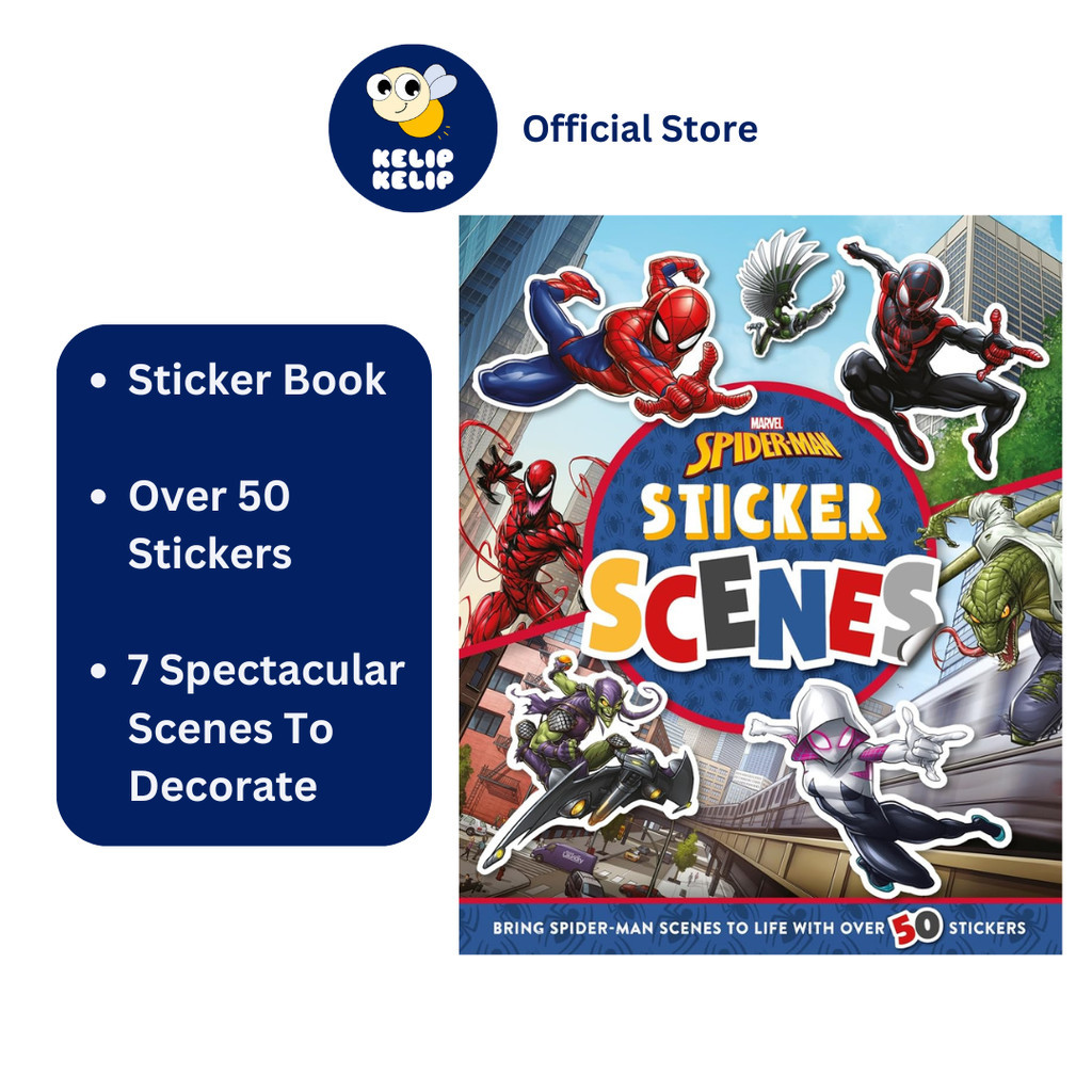 Marvel Spiderman Sticker Scenes Book For Kids To Decorate 7 Heroic ...