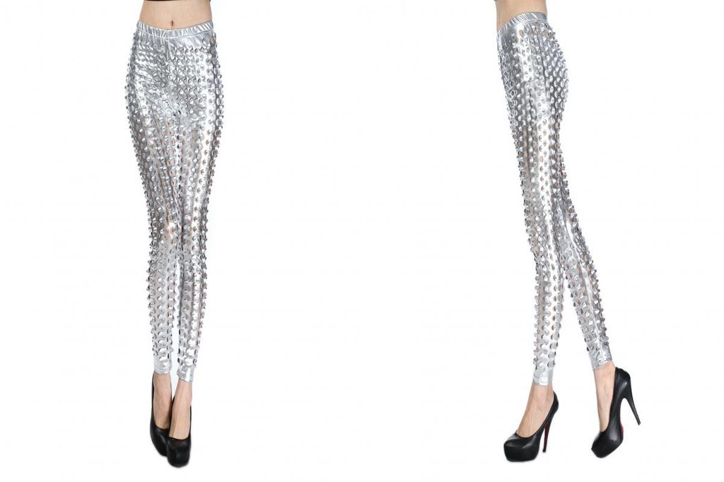 Women's Fish Scale Pants - Slim Fit, Shiny Design, Perfect for Clubs ...