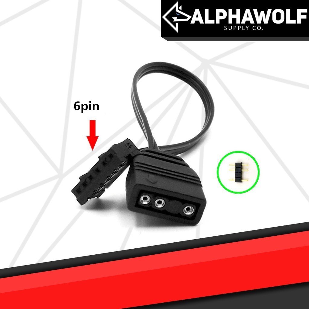 RGB SYNC Cable, For ARGB Fan Hub 5V, Small 6Pin To 3Pin(4-1) Adapter ...