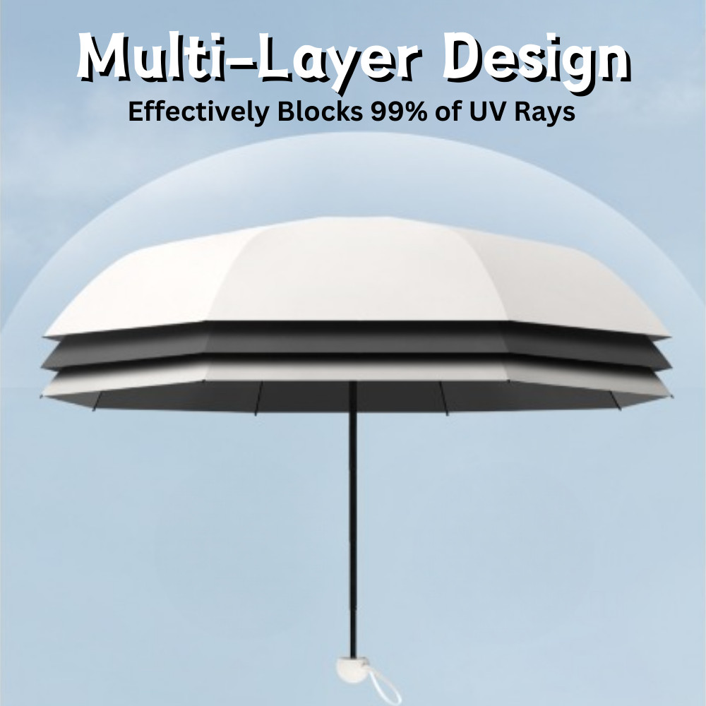 PF50+ UV Block Portable Umbrella Foldable Sun Protection Lightweight ...
