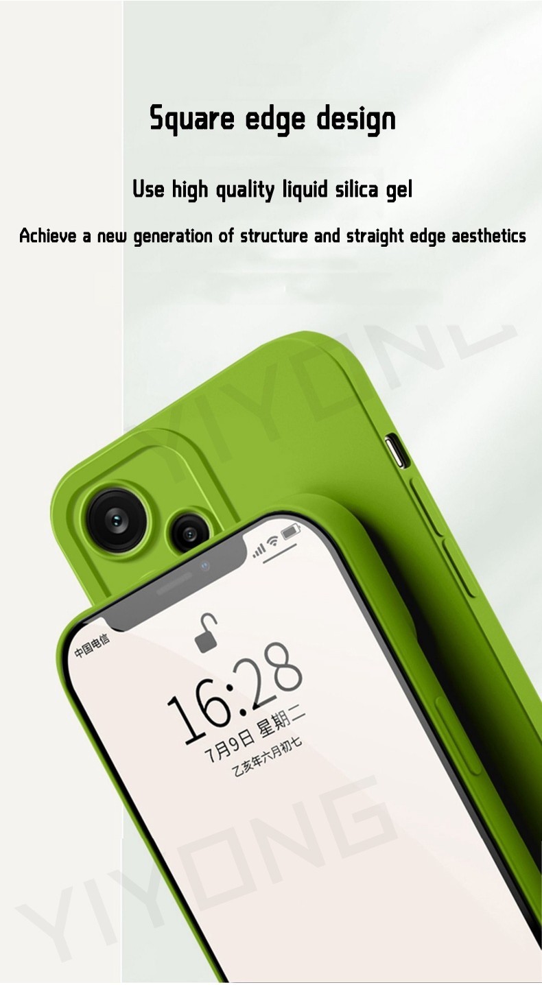 Case On Pocof5 Yiyong Square Liquid Silicone Soft Cover For Xiaomi Poco