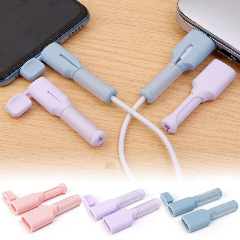 2PCS Anti-Break Cable Protective Cover - Silicone, Soft, Durable, Candy ...