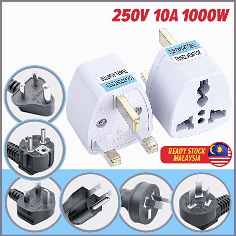 【i.Rumah】3-Pin Universal Adapter Plug 3 Pin Malaysia China Plug Socket ...