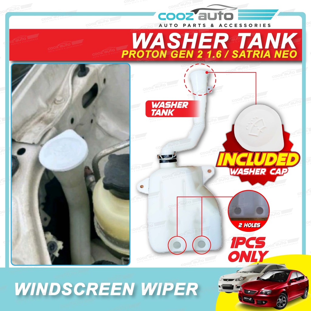 Proton Persona Gen2 Satria Neo 1.6 2007 - 2015 Washer Tank 2 Hole Water ...