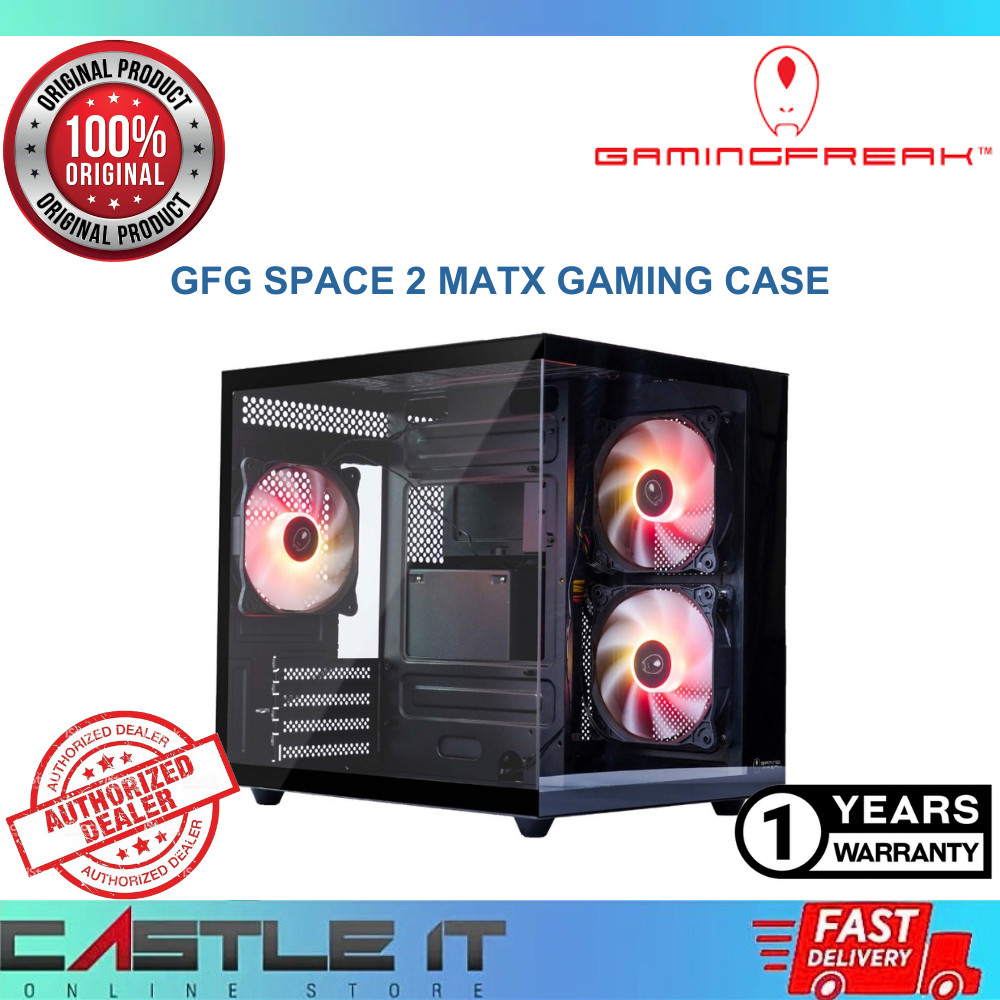 Gaming Freak Space 2 MATX Micro-ATX Case | Tempered Glass | RGB Fans ...