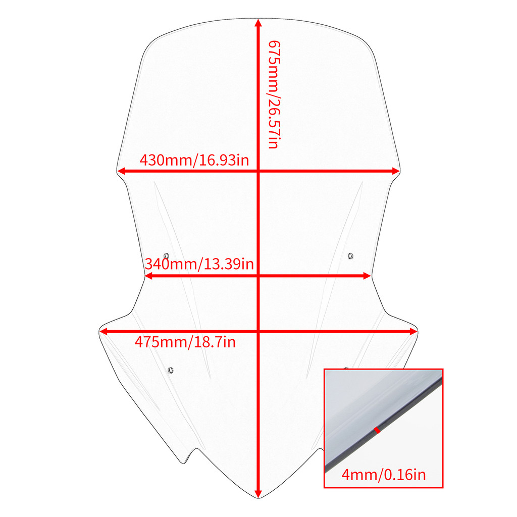 Ultrasupplier T-MAX560 TMAX560 Windscreen Windshield Wind Deflector ...